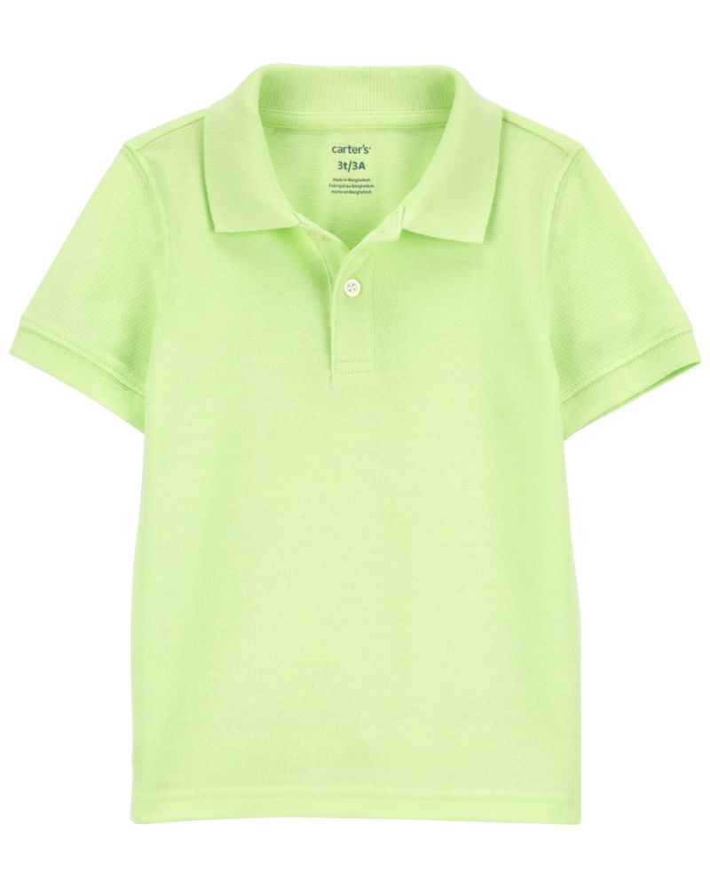 Polo Con Cuello Acanalado Verde 2Q504211|Carter's