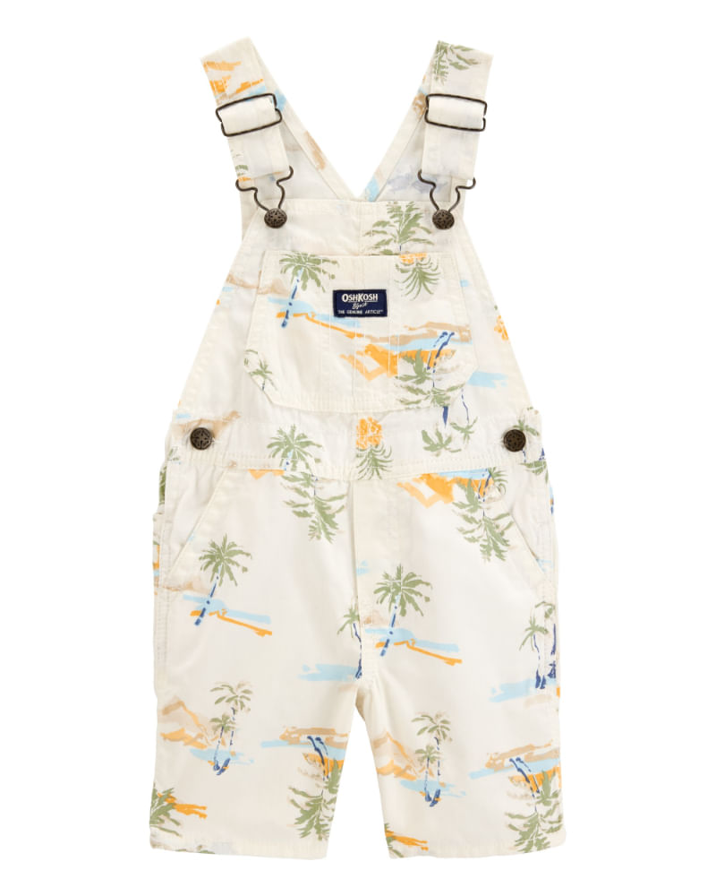 Overol Corto De Punto Con Estampado Tropical Multi 1S615210|Oshkosh B'gosh