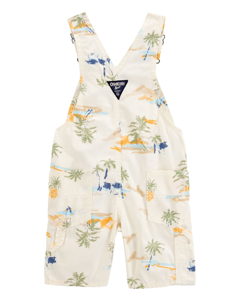 Overol Corto De Punto Con Estampado Tropical Multi 1S615210|Oshkosh B'gosh